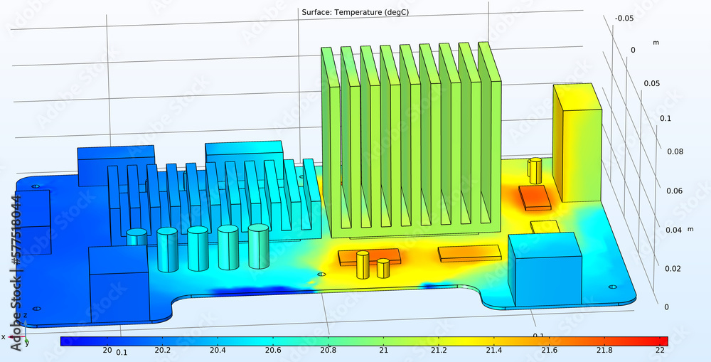 Computer 3d Modeling Of The Temperature Distribution On The Surface Of