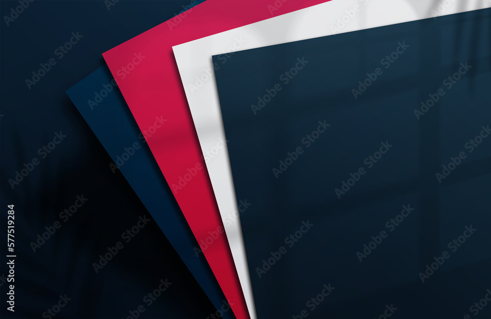 paper logo mockup. Square paper mockup with realistic shadows ...