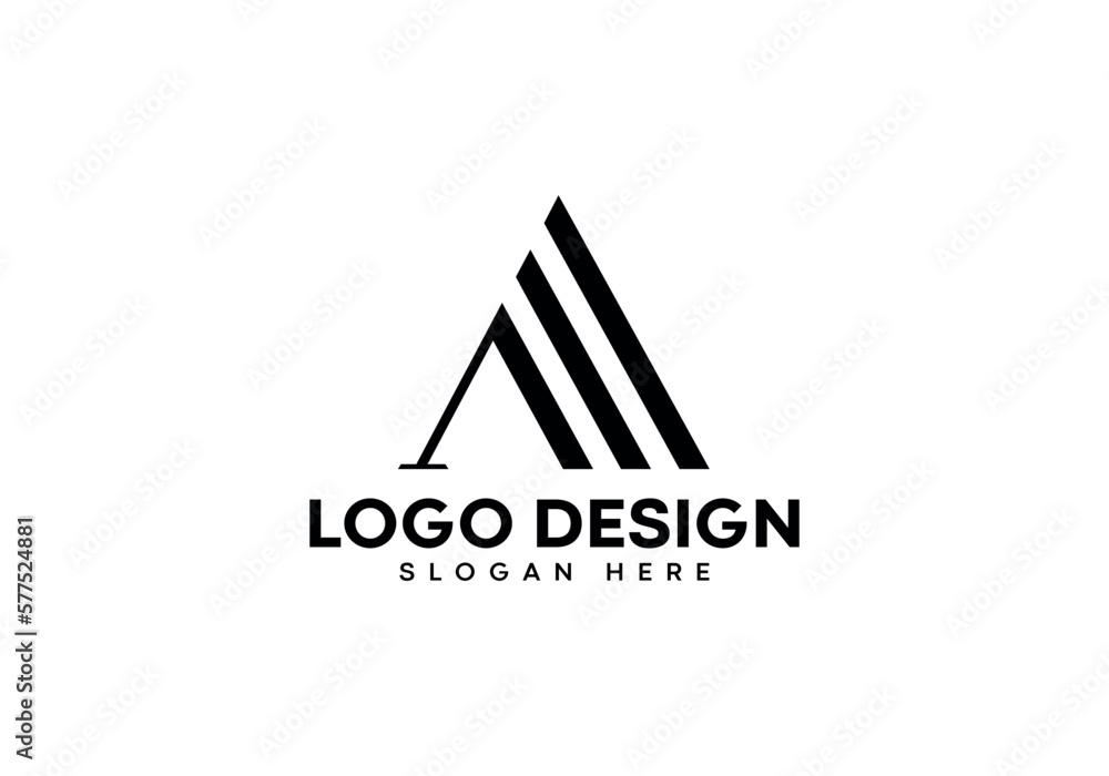 AA letter logo design on luxury background. AA monogram initials letter ...