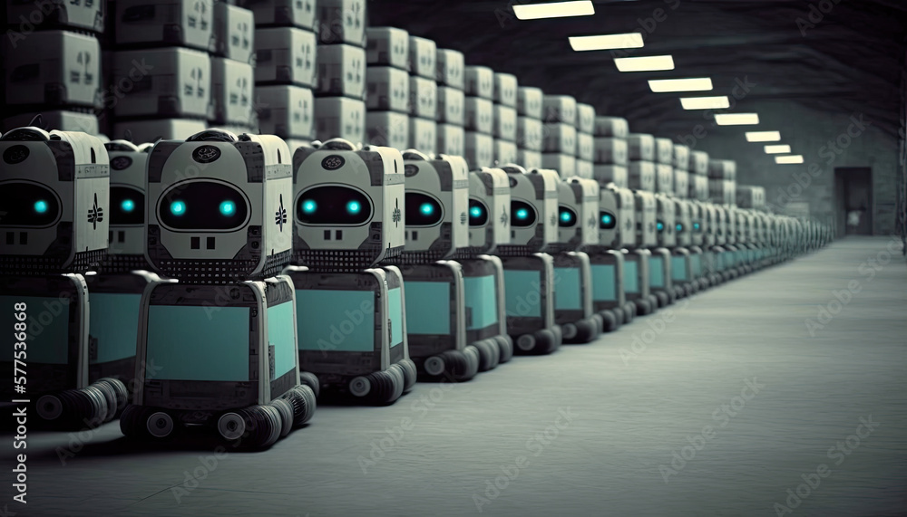 An army of robots efficiently sorting hundreds of parcels per hour ...