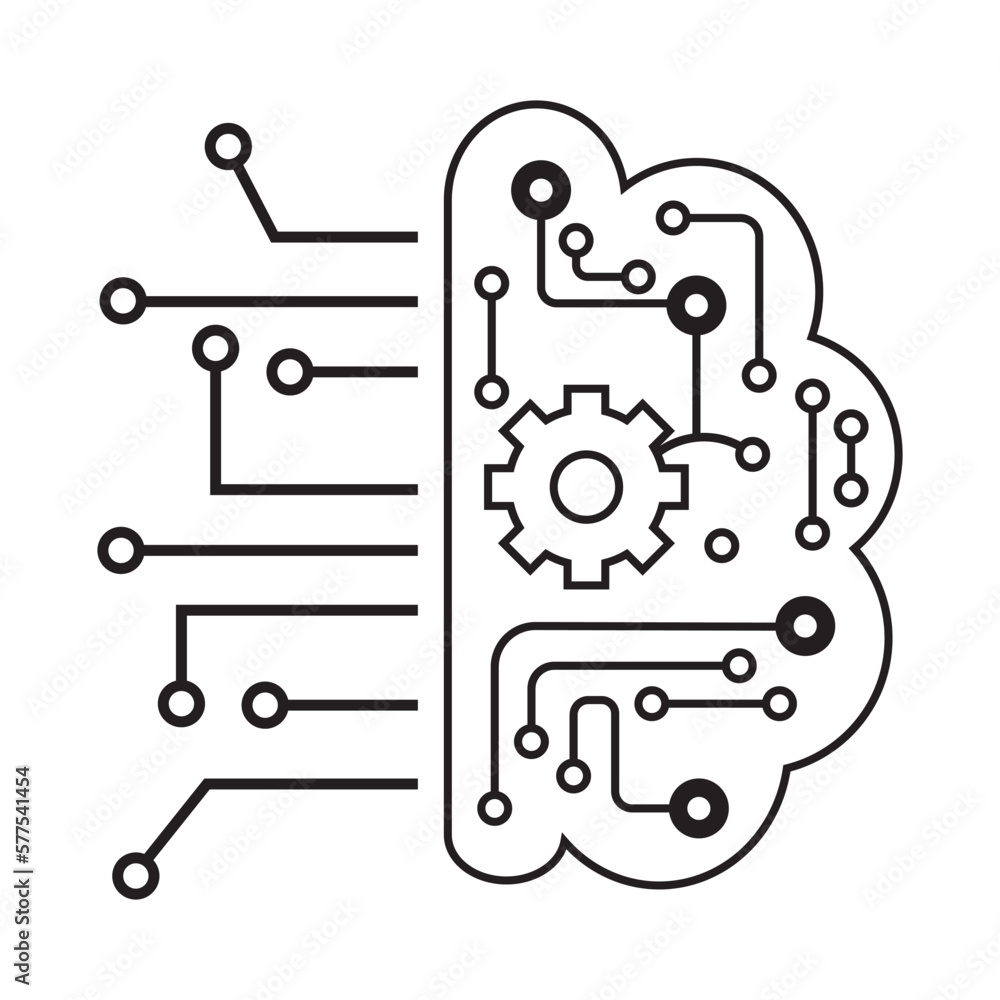 Artificial Intelligence Concept Digital Brain With Neural Network Ai Chip Machine Learning