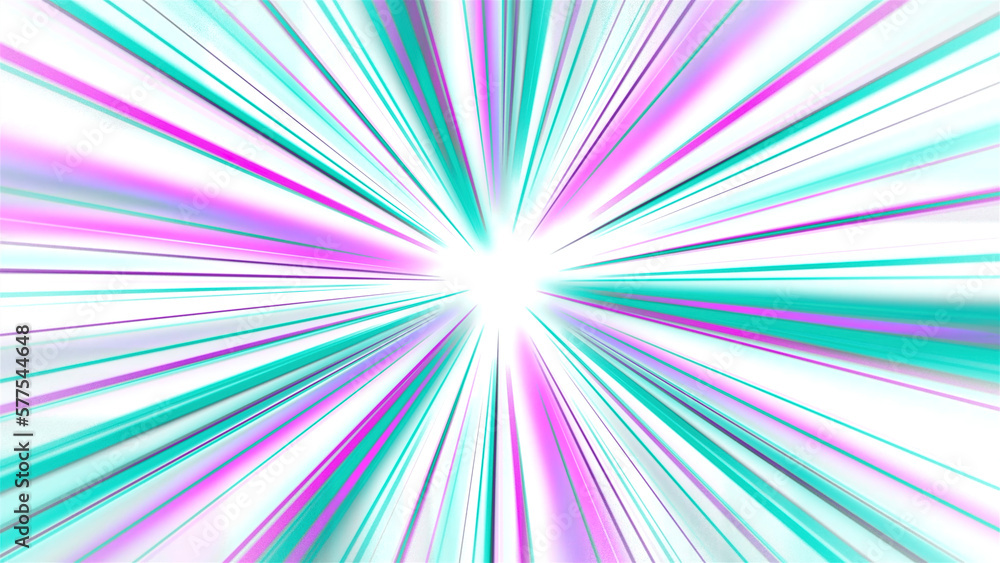 Linear rays rotate on white background. Motion. Rotating background ...