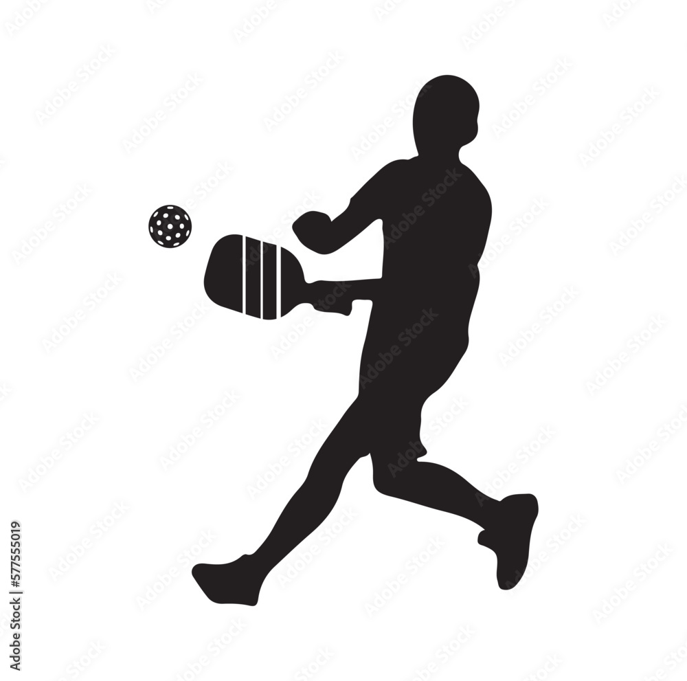 Pickleball vector And Pickleball Paddles Sign Symbol Icon Vector ...