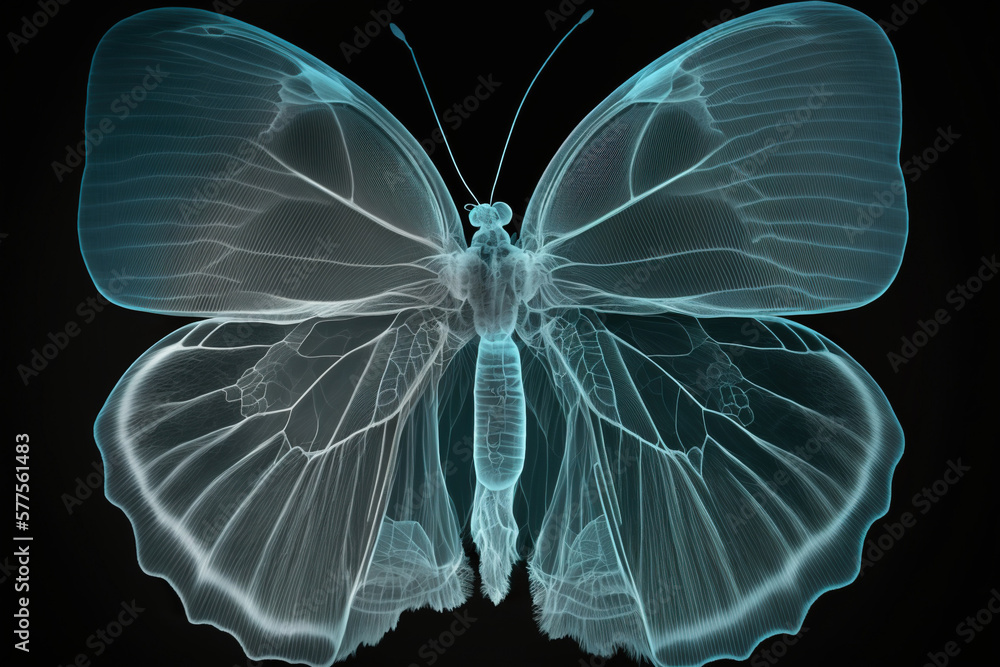 Butterfly x-ray, concept of Anatomy and Transparency, created with ...