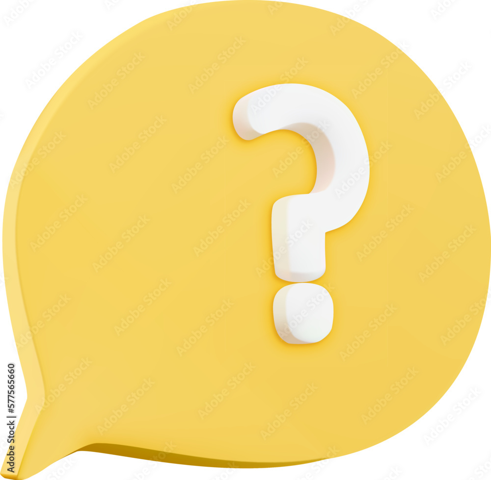 3d question mark icon sign or ask FAQ and QA answer solution information. Have a question ...