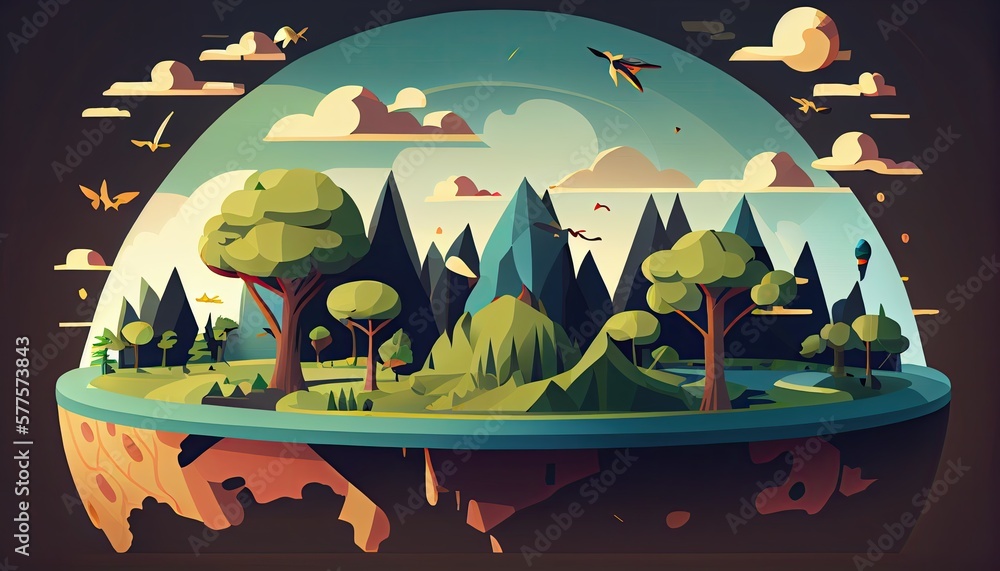 vector cartoon world environment Earth Day the importance of loving ...