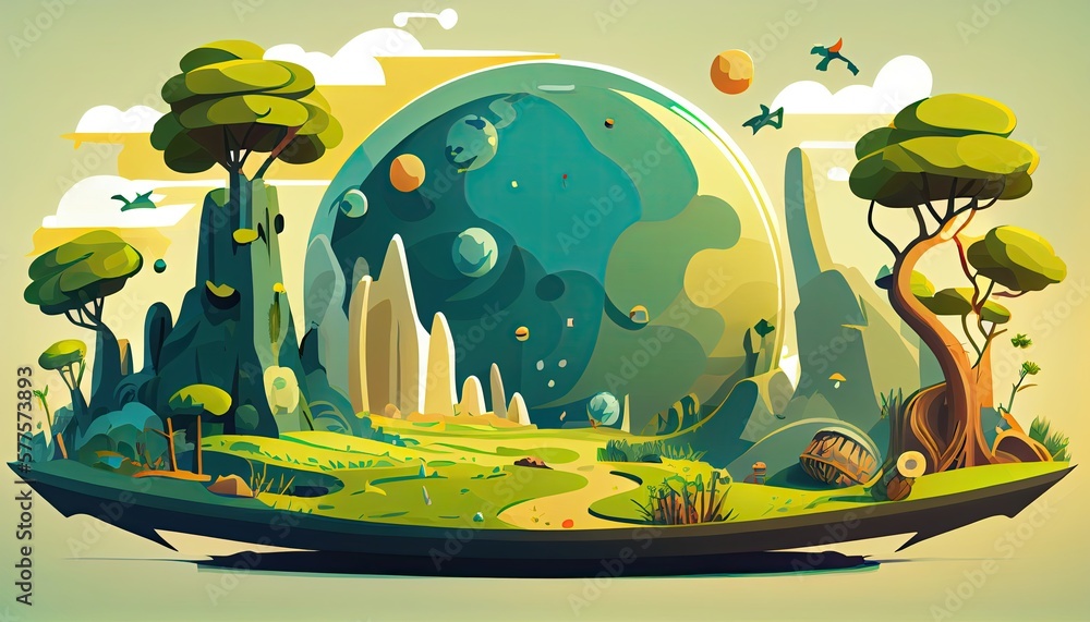 vector cartoon world environment Earth Day the importance of loving ...