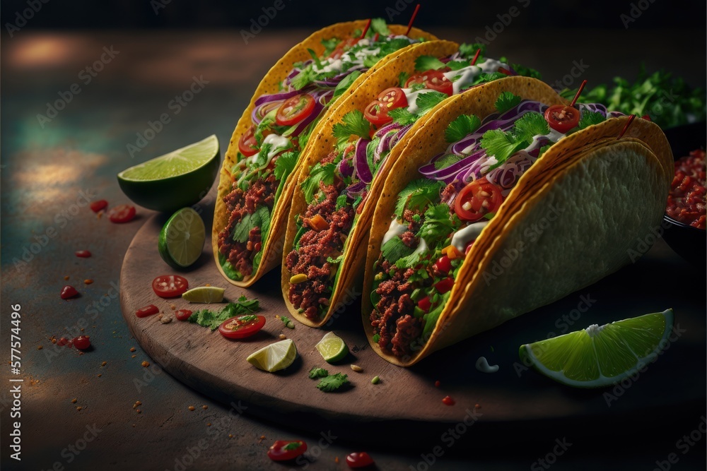 mexican taco carnitas sour cream gourmet masterchef, GENERATICE AI ...