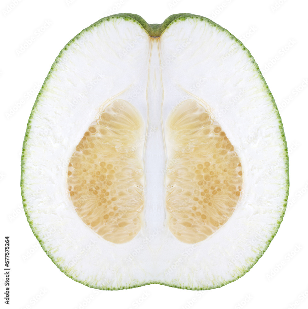 Pomelo sliced on transparent background (png file). Stock Photo | Adobe ...