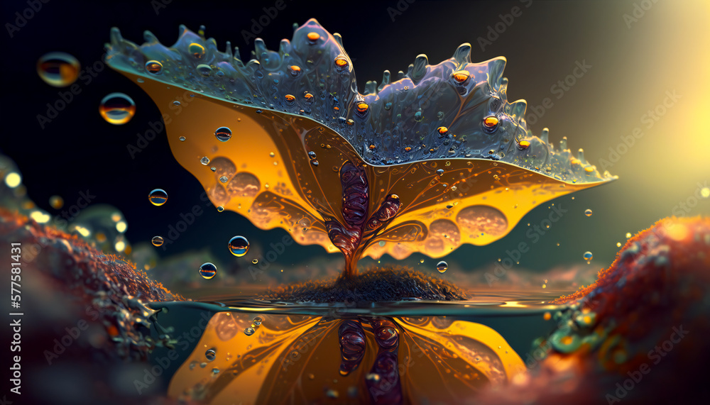 Abstract close-up image of the microcosm, under a microscope. Modern ...