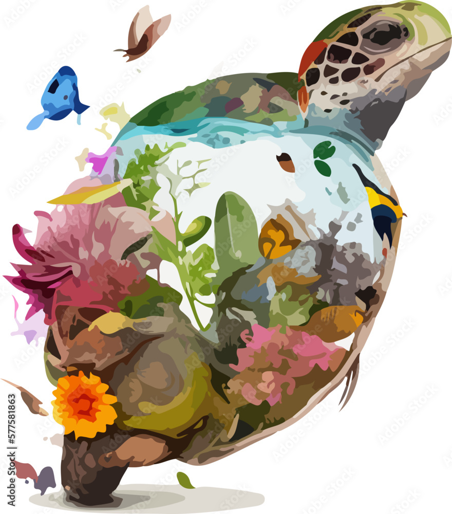 A vector format illustration that celebrates animal and biodiversity in ...