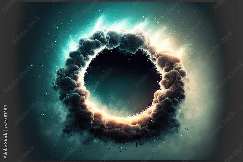 Stockillustratie Abstract design of circle shape clouds with dying ...