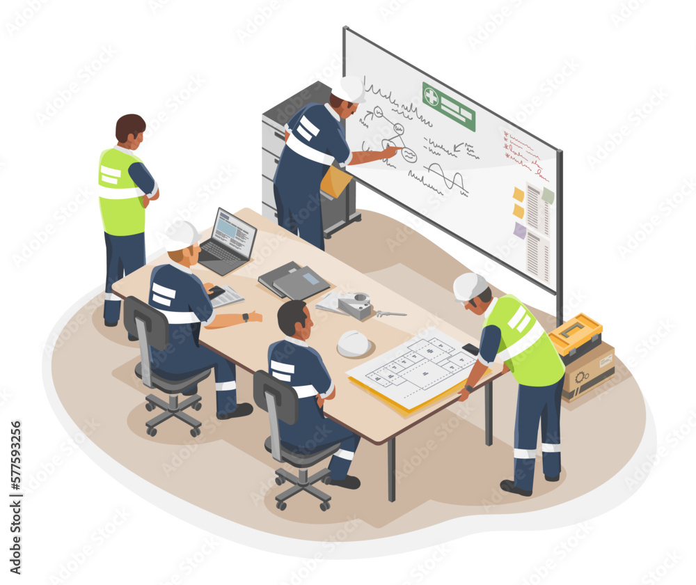 African American black people Technician and engineer meeting working ...