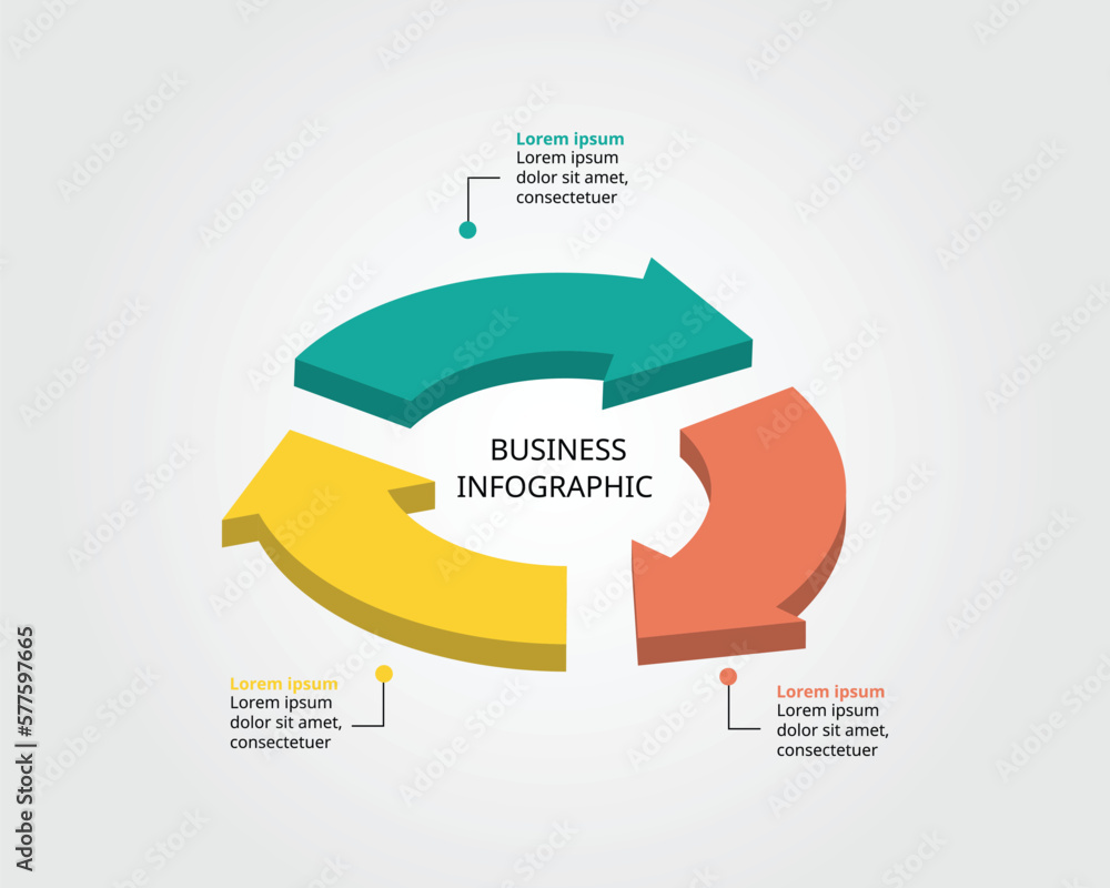 timeline arrow circle chart template for infographic for presentation ...