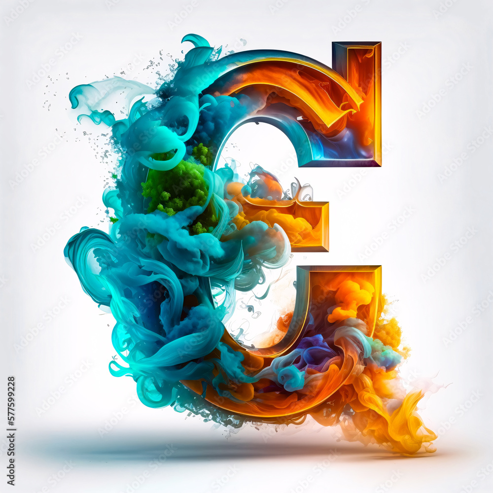 Smoke lettering in vibrant tones provides a sense of impact and energy ...