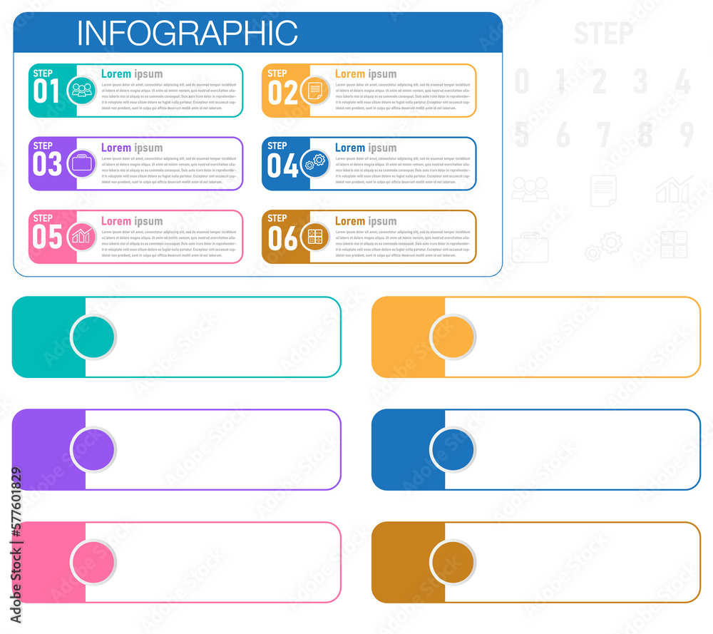 Infographic Dashboard Template Png And Power Point Design Stock