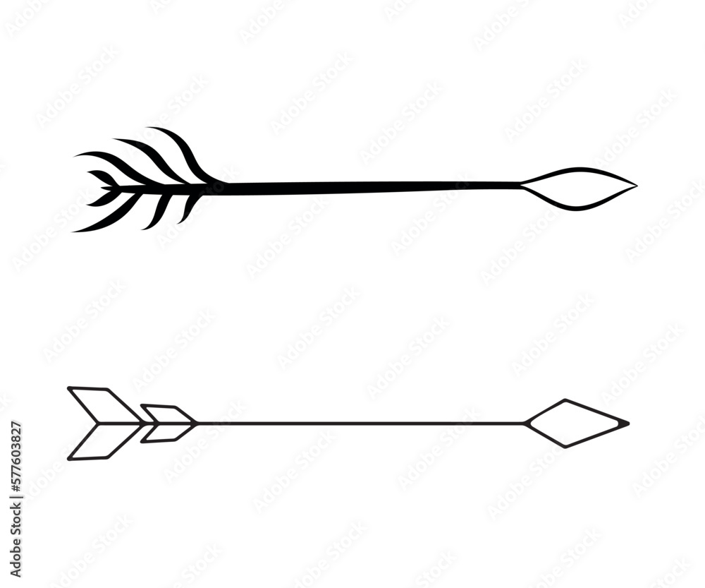 Collection of black and white arrows. Elegant icons for creating ...