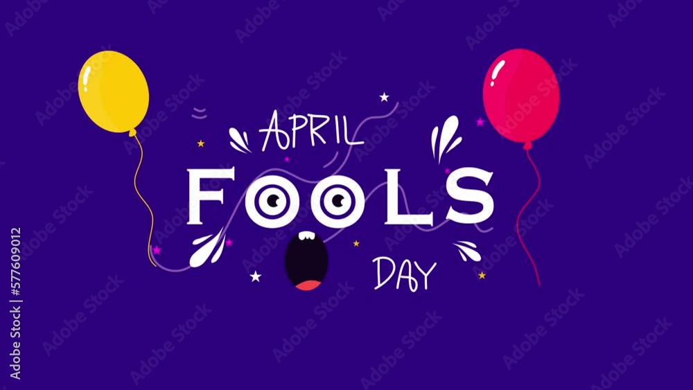 April fools day with funny prank illustration Motion animation video ...
