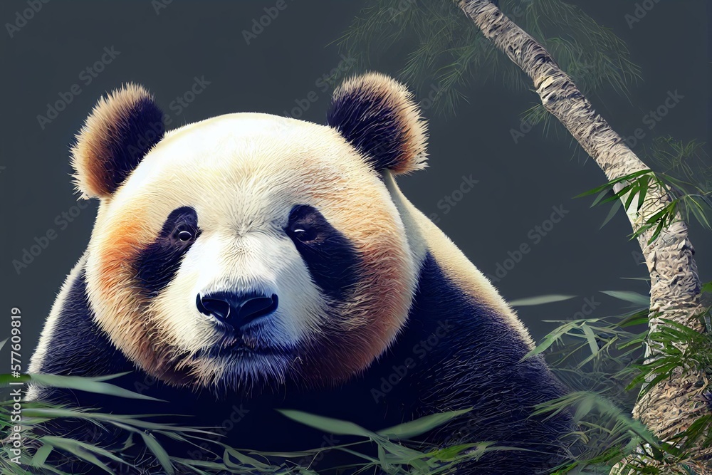 Giant panda isolated on white, , transparent background, PNG ...
