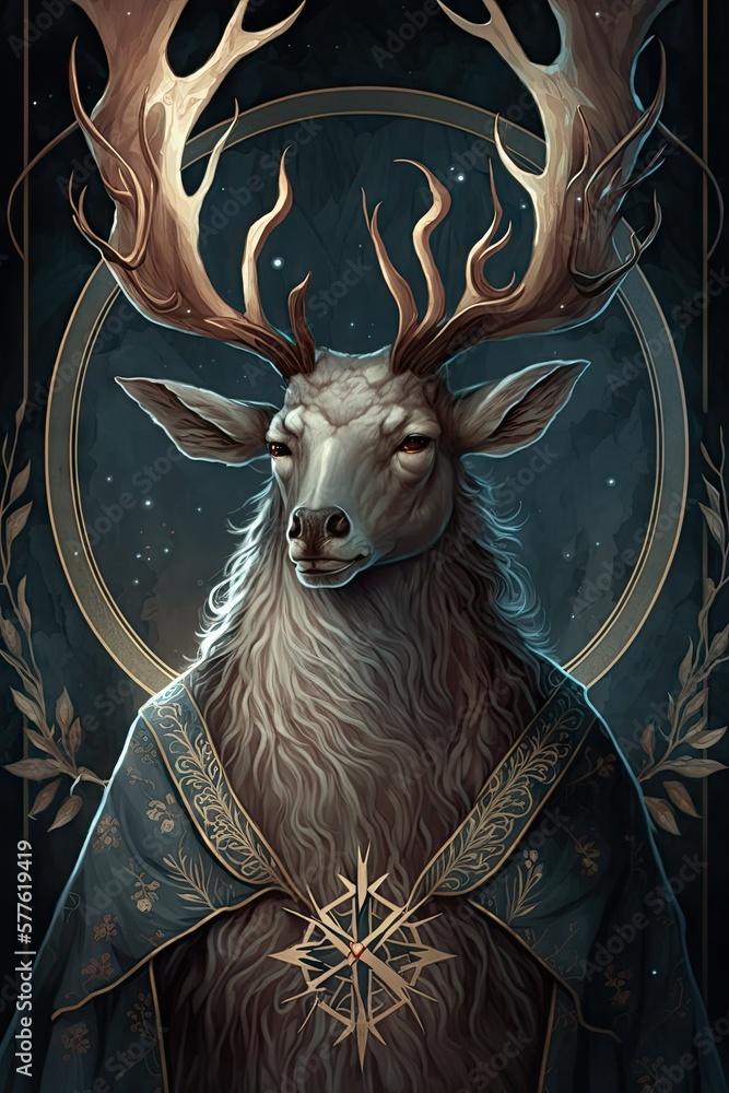 Beautiful Designer Illustration of Ancient Mythological Majestic ...