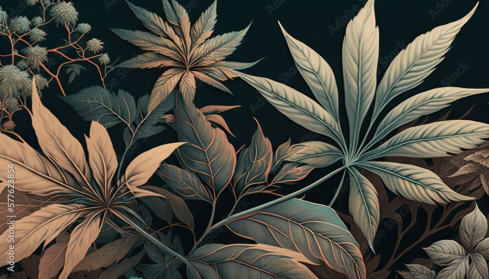 Beautiful Designer 420 Cannabis Seasonal Background with Nature ...