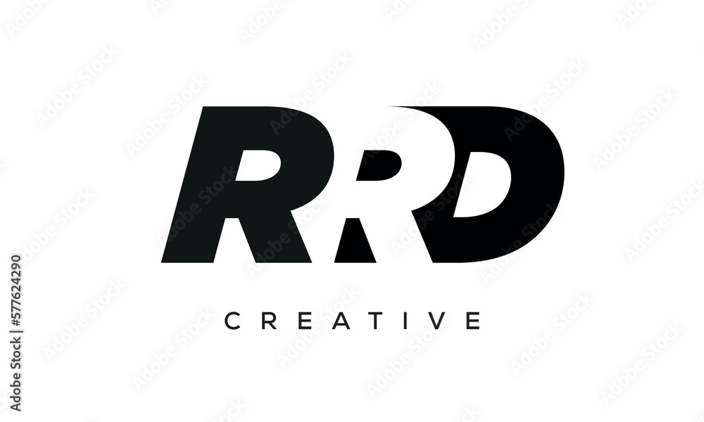 RRD letters negative space logo design. creative typography monogram ...