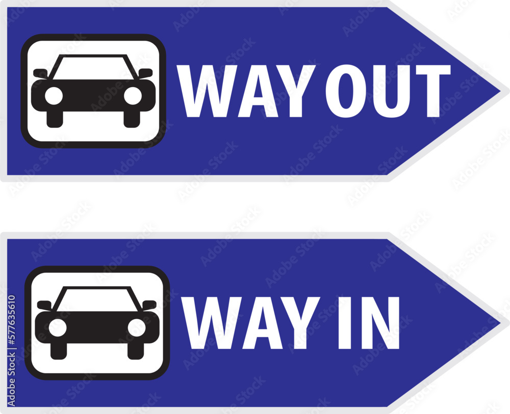 Car park directional signs, car park directions, parking directions ...