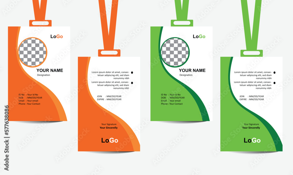 Id Card Design, Professional Identity Card Template. Stock Vector ...