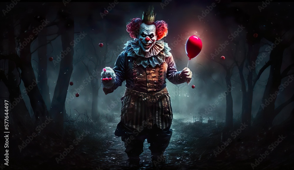 Scary clown in a dark night that gives you goosebumps,scary clown ...