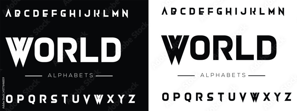 WORLD Minimal luxury typo Font and Modern tech Typography urban style ...
