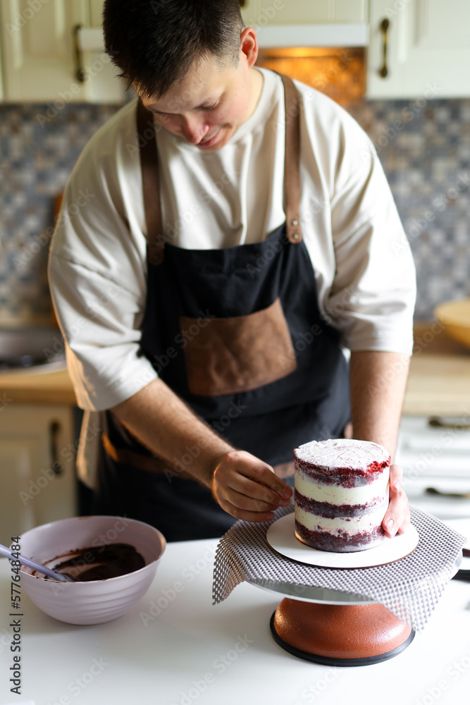 Fotografia do Stock: Cake as a Work of Art: Pastry Chef Embodies Ideas ...