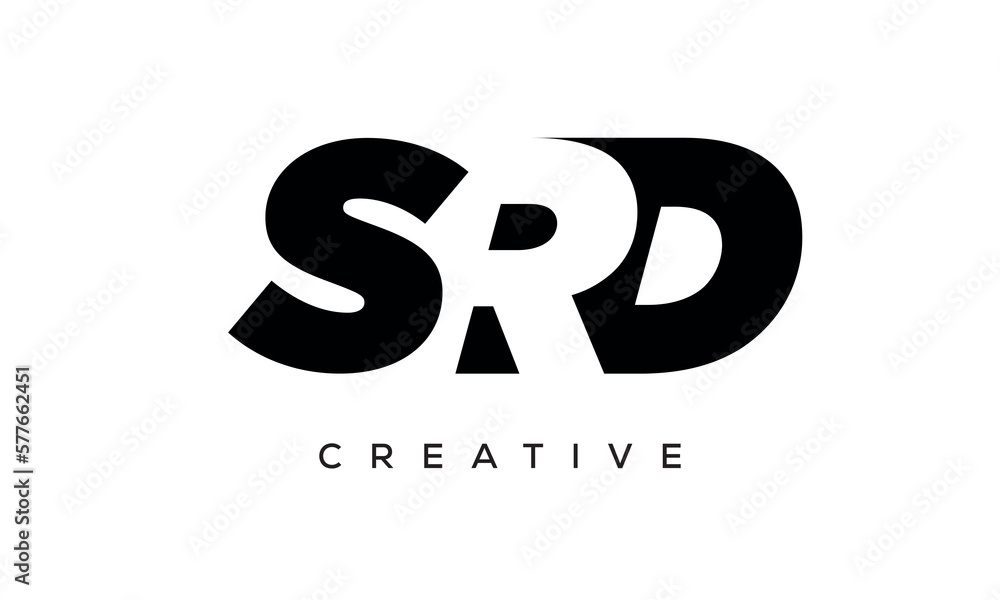 SRD letters negative space logo design. creative typography monogram ...