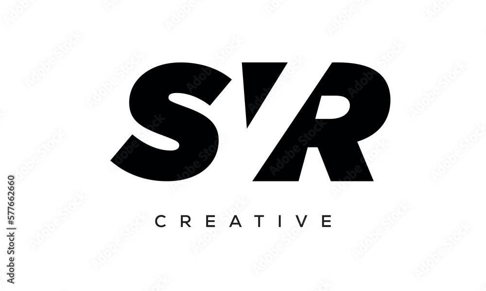 SVR letters negative space logo design. creative typography monogram ...