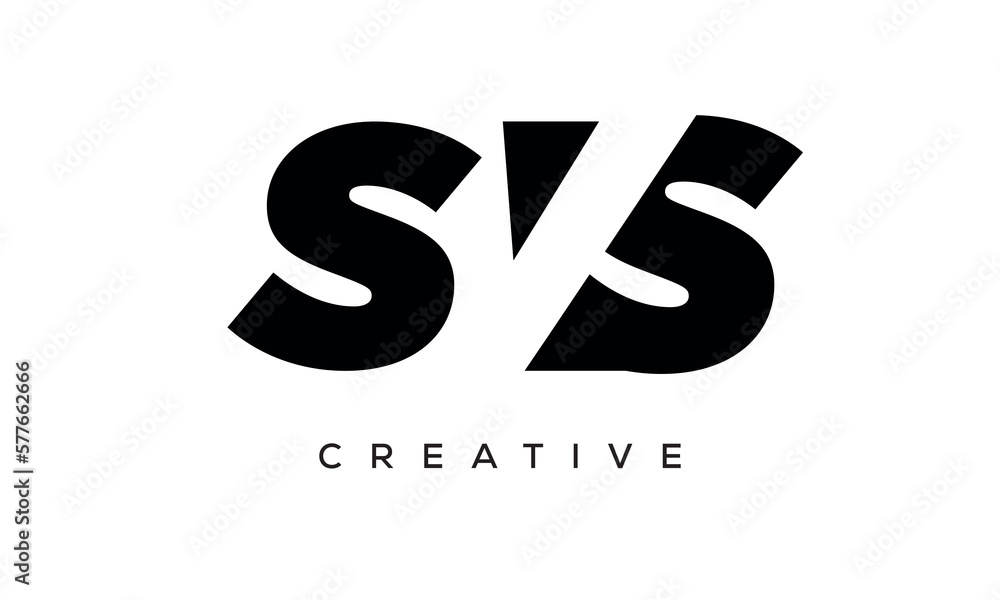 SVS letters negative space logo design. creative typography monogram ...