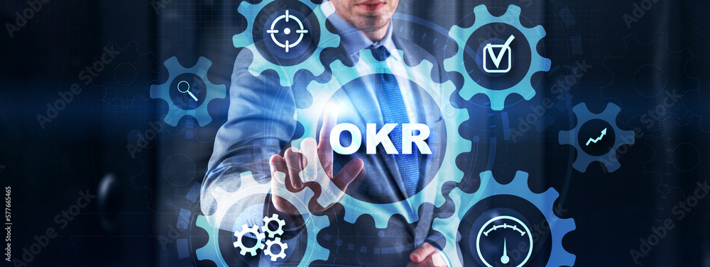 OKR. Objectives, Key and Results. Business target and focus concepts ...