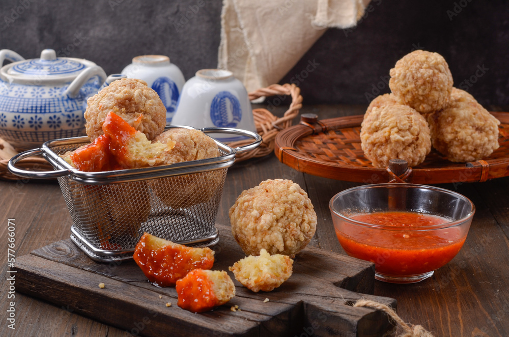 Bakwan Goreng or Cah Yen is Chinese street food made from flour and ...