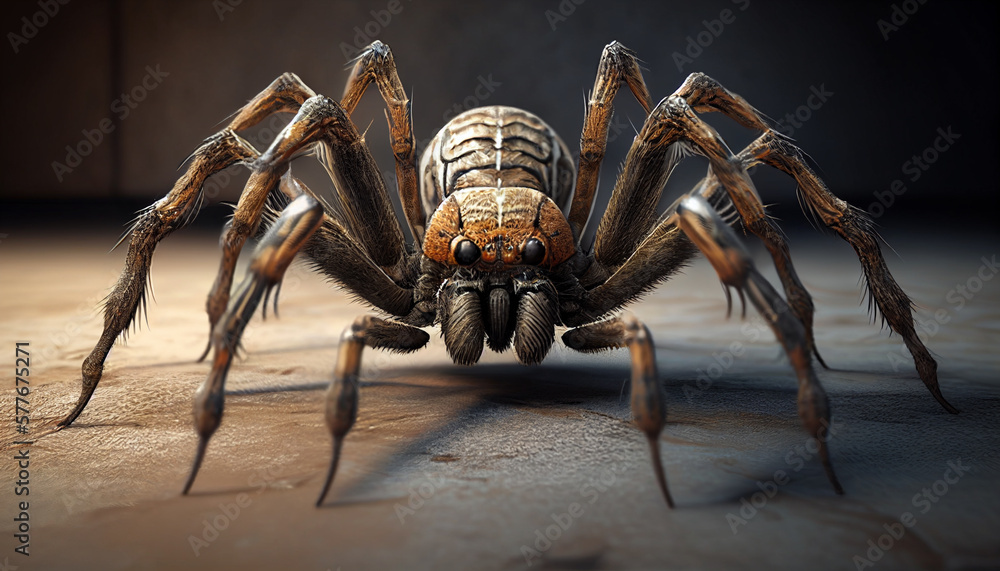 a 3d model of a giant spider with long hairy legs - V4. Generative AI ...