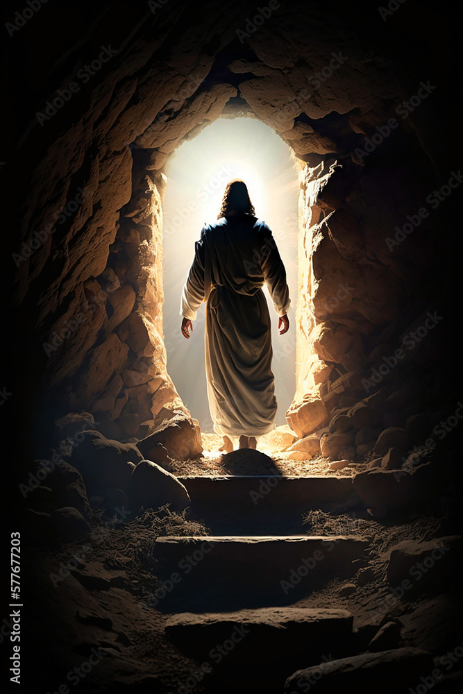 easter, crucifixion of jesus christ. AI generativ. Stock Illustration ...