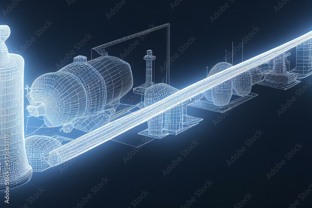 Visualization 3d Cad Model Of Transformer Oil High Voltage Power Transformer Blueprint 3d