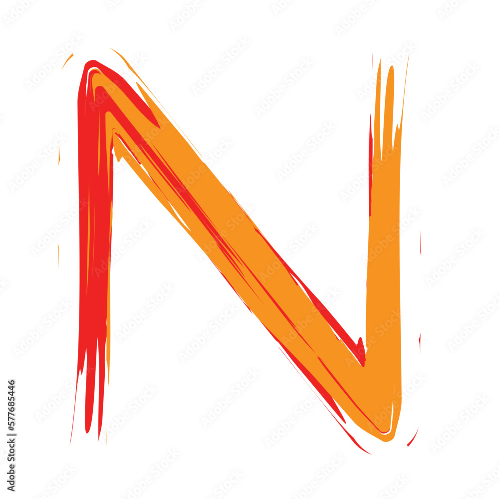 letter N, alphabet a b c d big letter and small letter Stock Vector ...