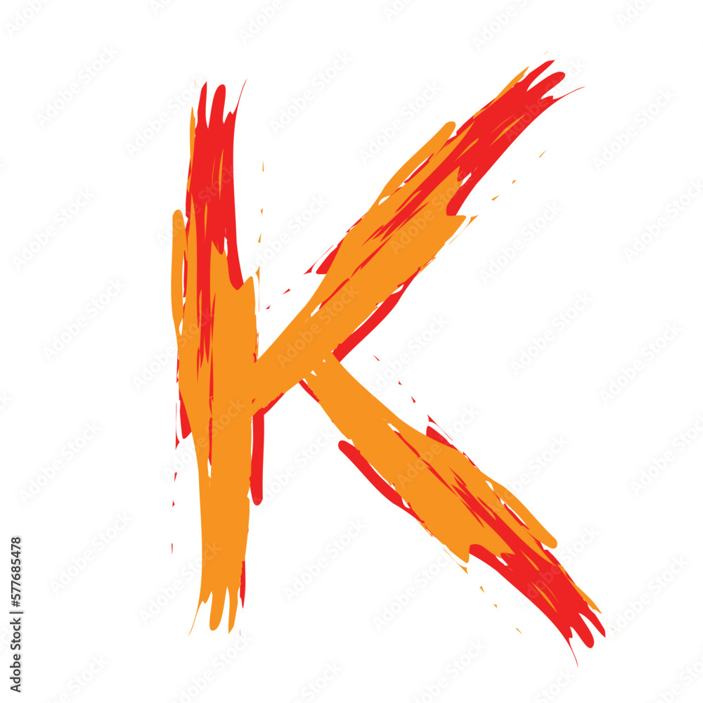 letter K, alphabet a b c d big letter and small letter Stock Vector ...