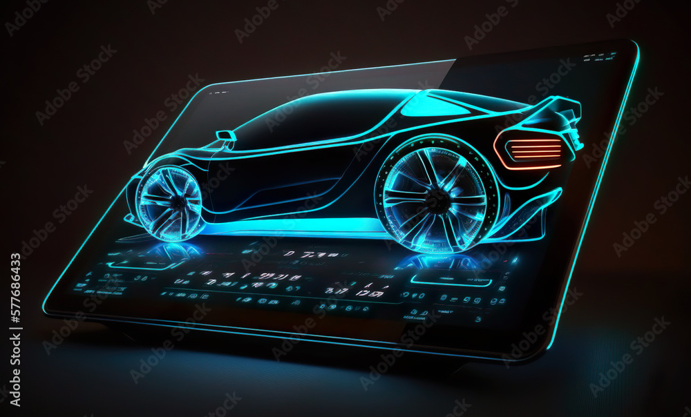 Car design on a tablet. In car design, it helps in the display, as ...