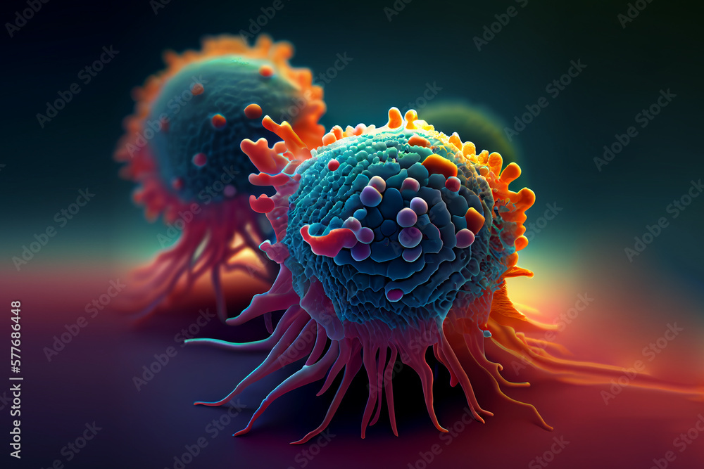 Cancer Cells destroyed by oncogenic virus, cell modifying virus ...