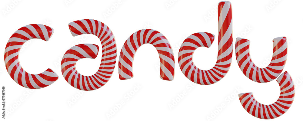 Candy lettering in form of lollipop bar isolated on PNG Transparent ...