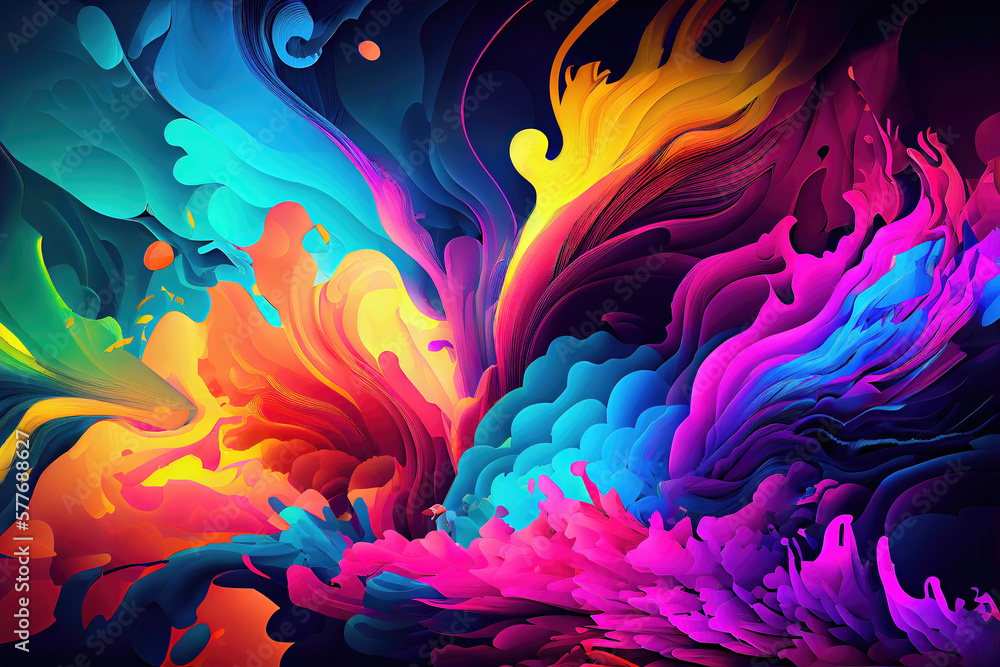 Abstract modern colorful background wallpaper design (Generative AI ...