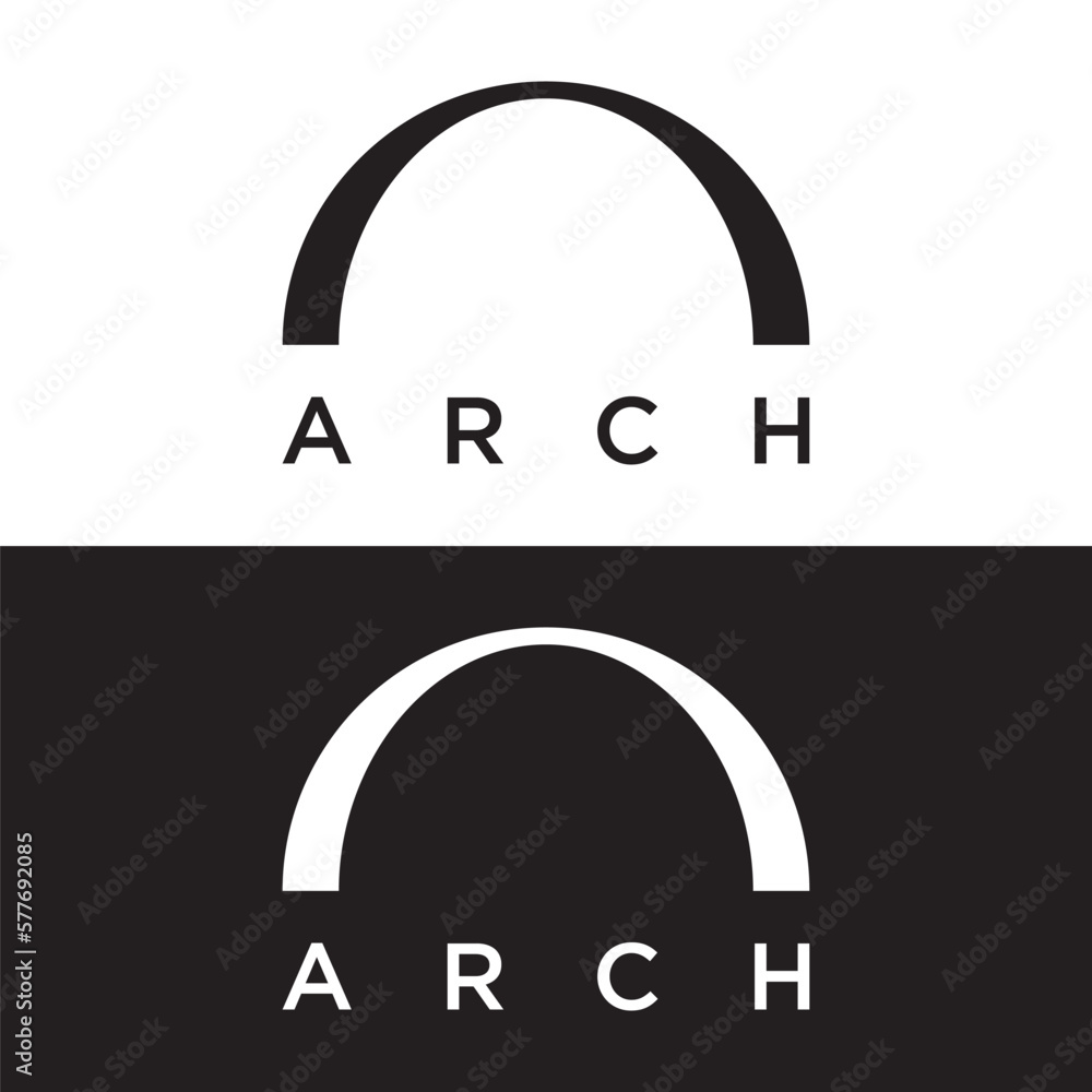Vettoriale Stock Abstract elements of arch line vector logo, for the ...