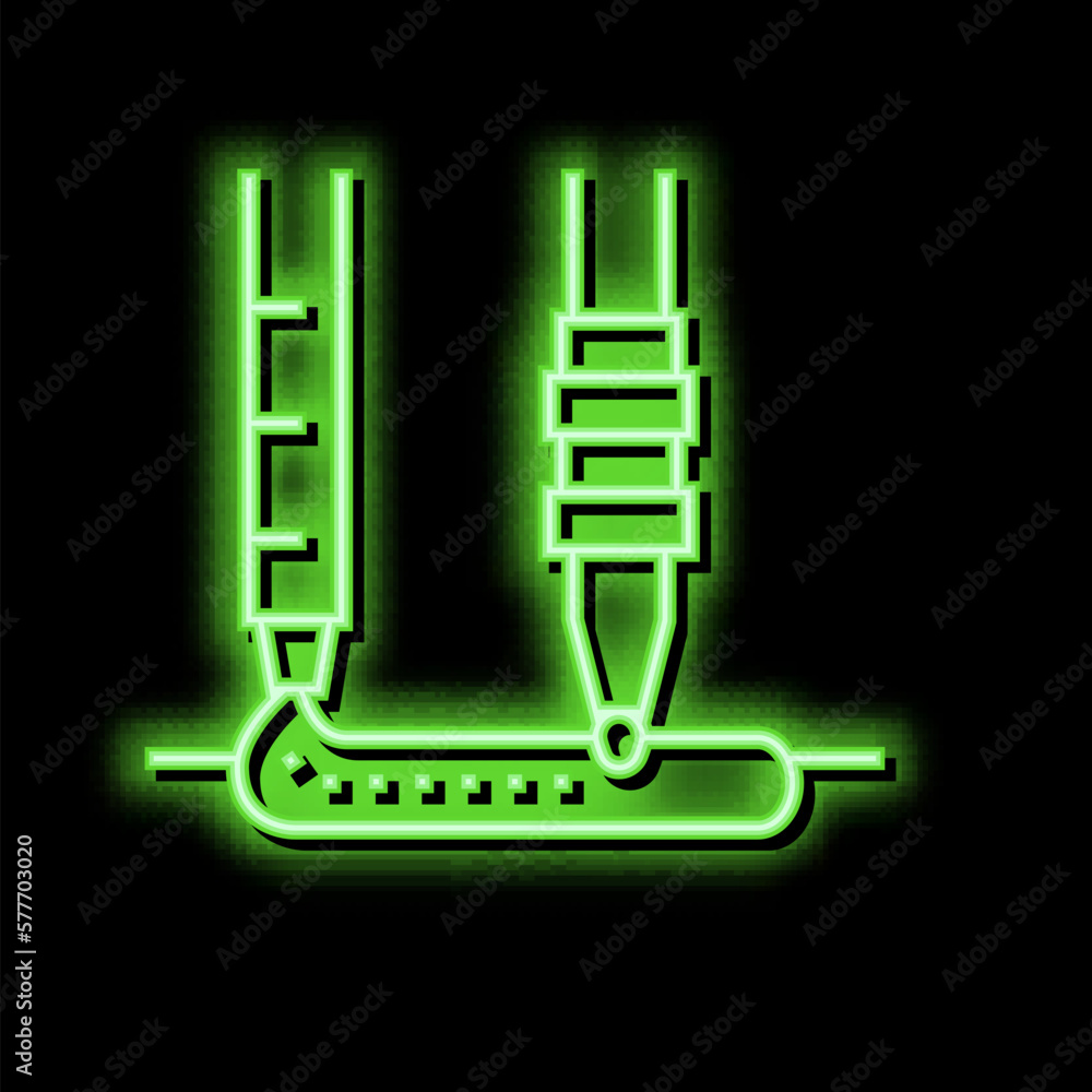 submerged arc welding neon glow icon illustration Stock Vector | Adobe ...