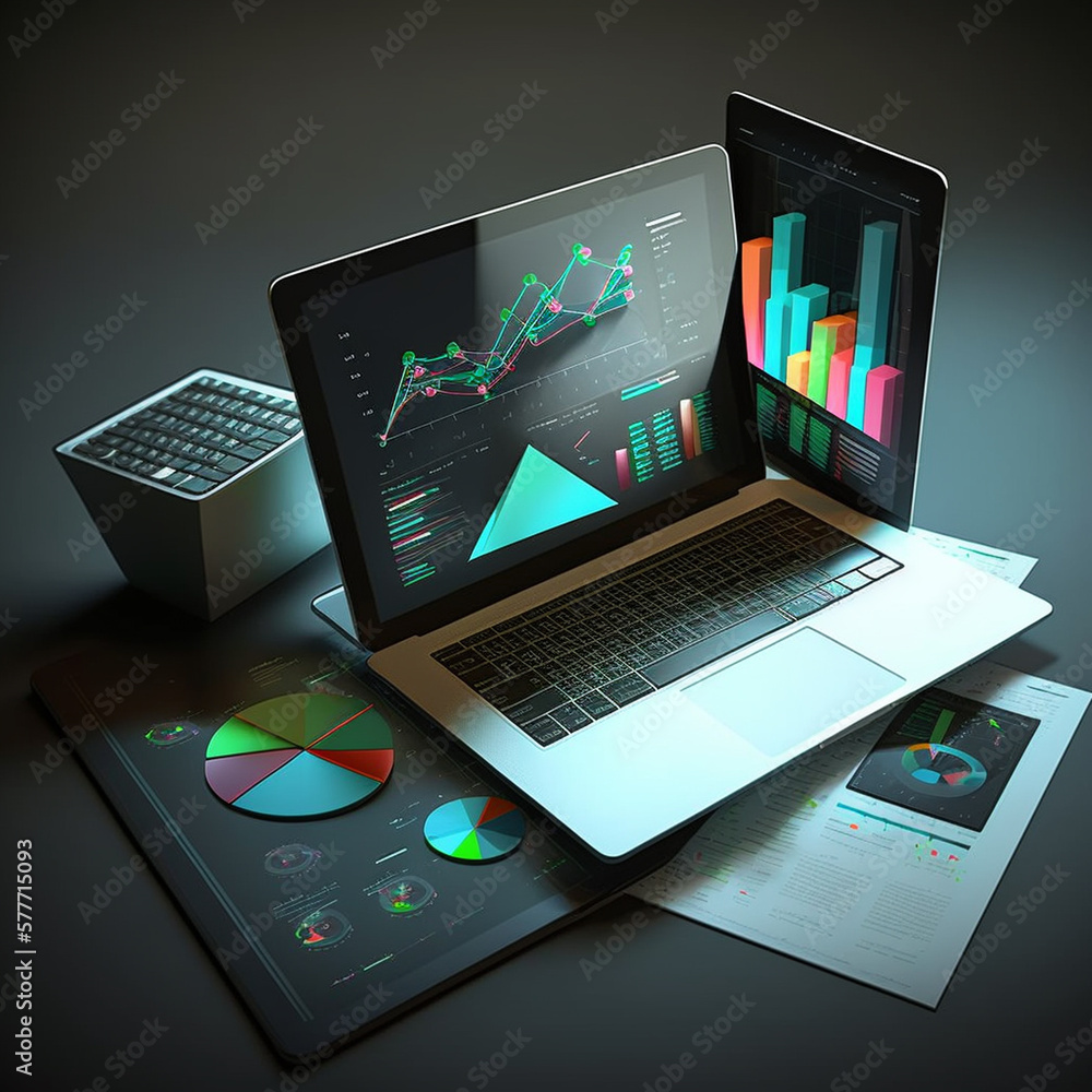 An ultra-realistic illustration depicting a professional, organized ...