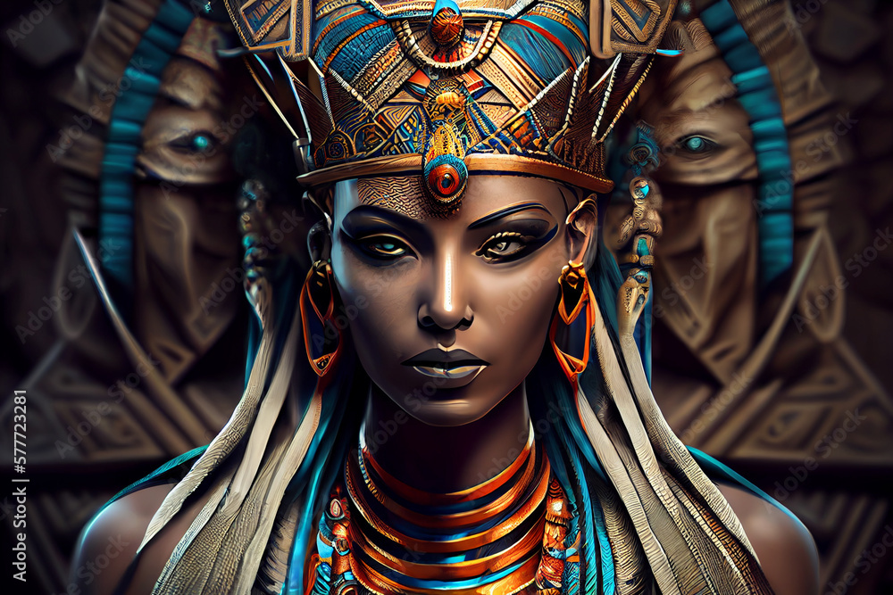 Beautiful abstract Egyptian God Isis background. Generative AI ...