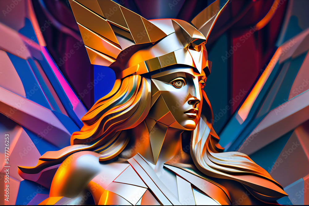Beautiful abstract Olympian God Athena background. Generative AI ...